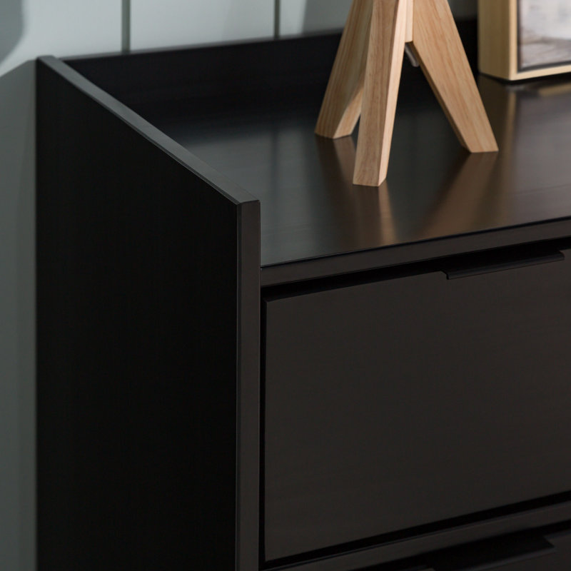 Ebern Designs Niarose 6 Drawer 55" W Solid Wood Double Dresser & Reviews | Wayfair